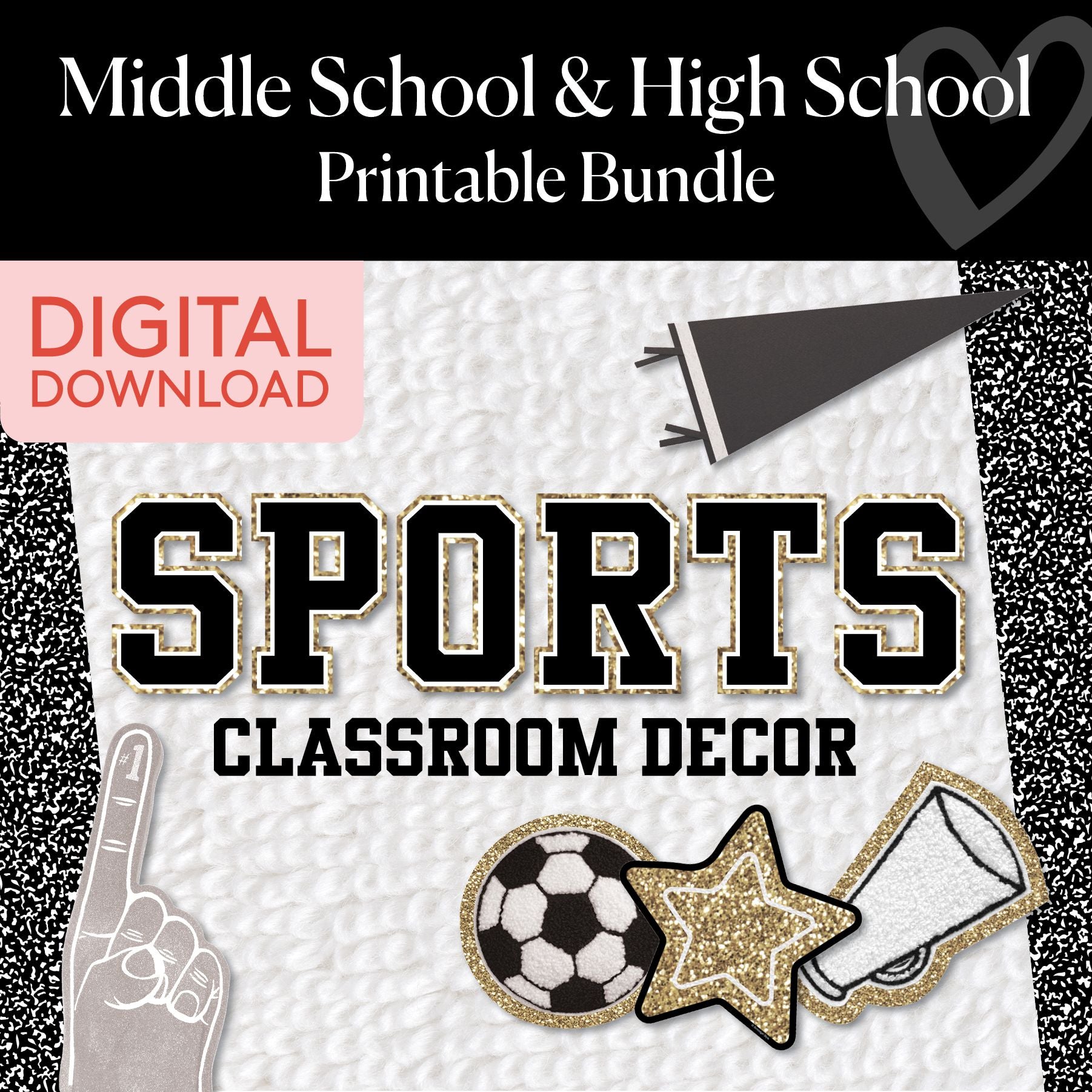 Sports Classroom Decor | Middle School & High School Printable Bundle ...