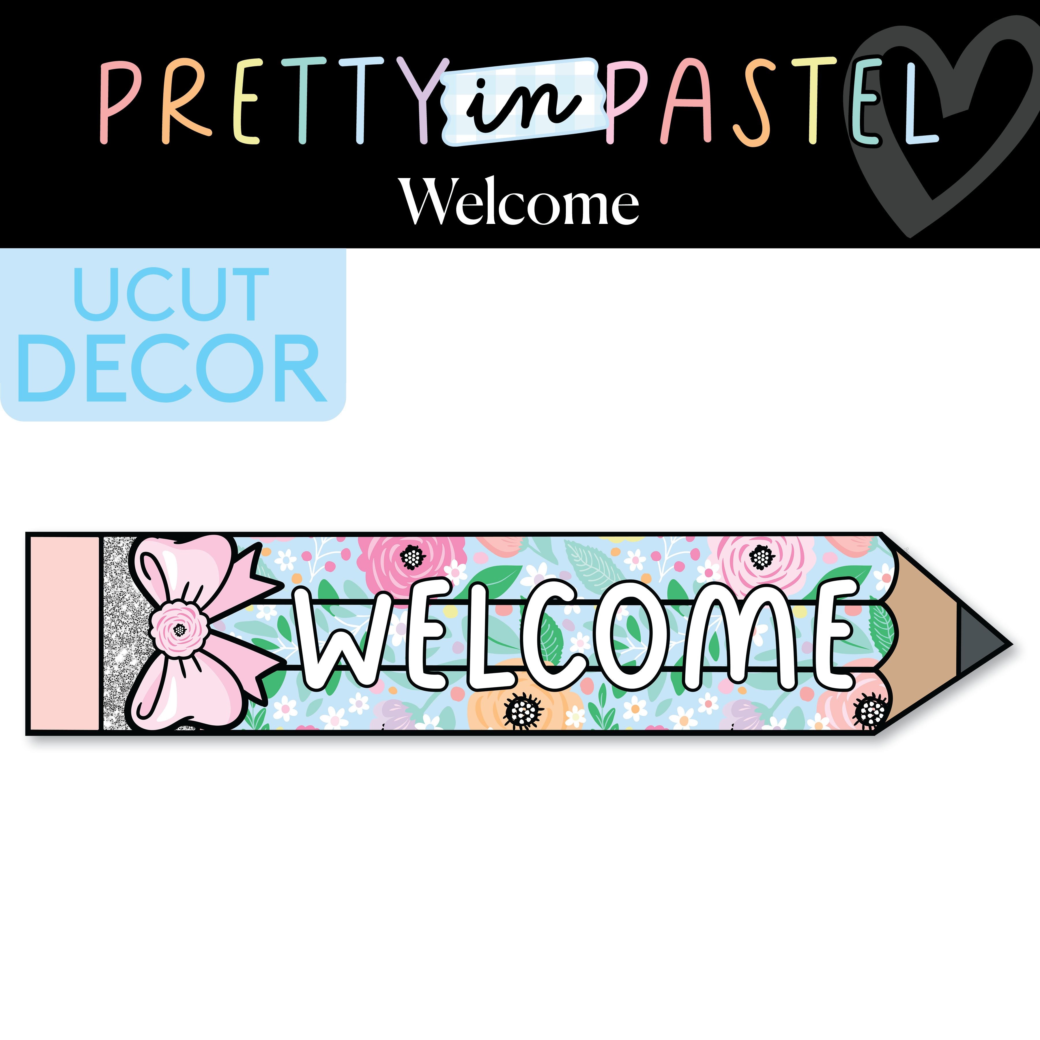Pastel Floral Welcome Pencil Statement Piece | Pretty in Pastel ...