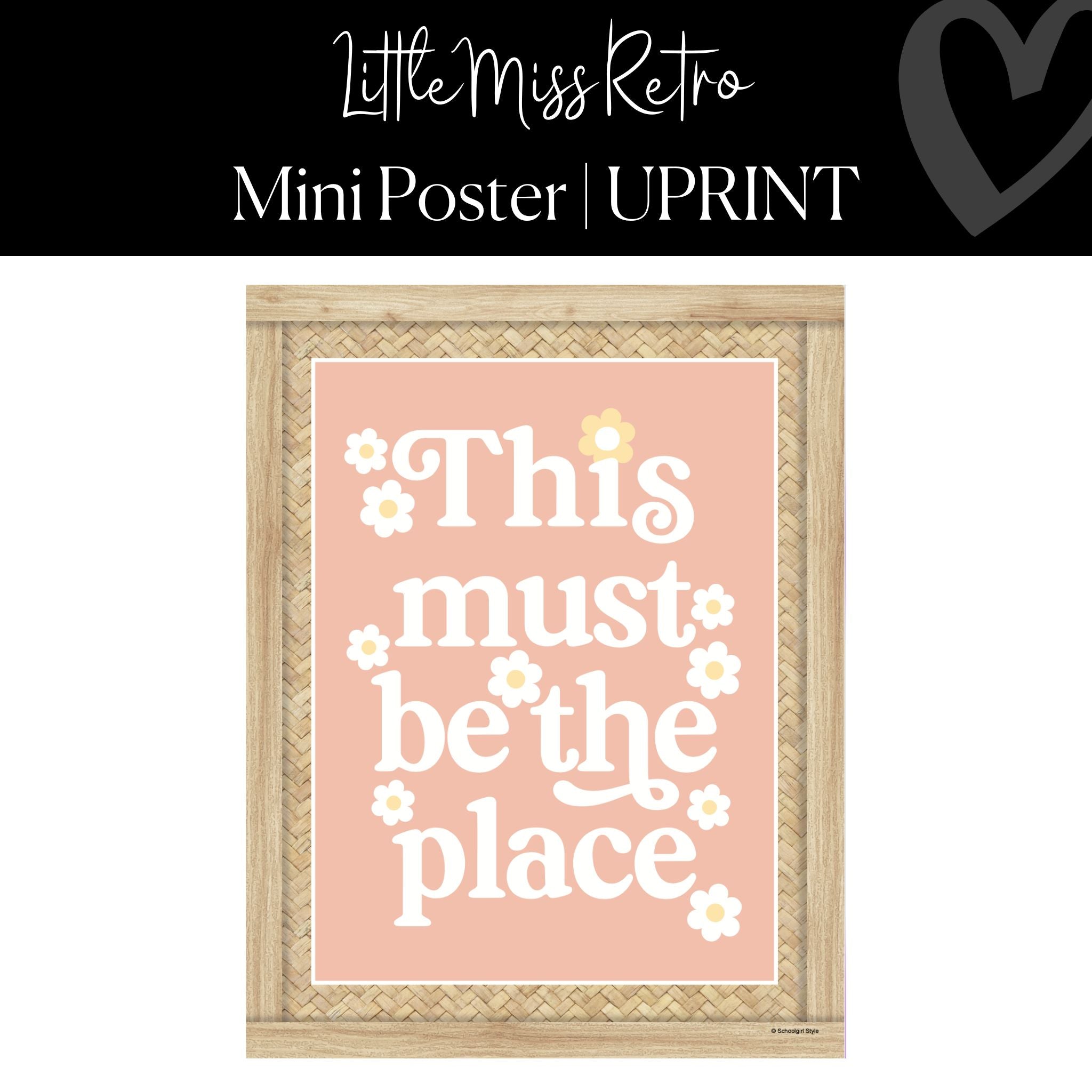 Classroom Poster | Retro Classroom Decor | Schoolgirl Style