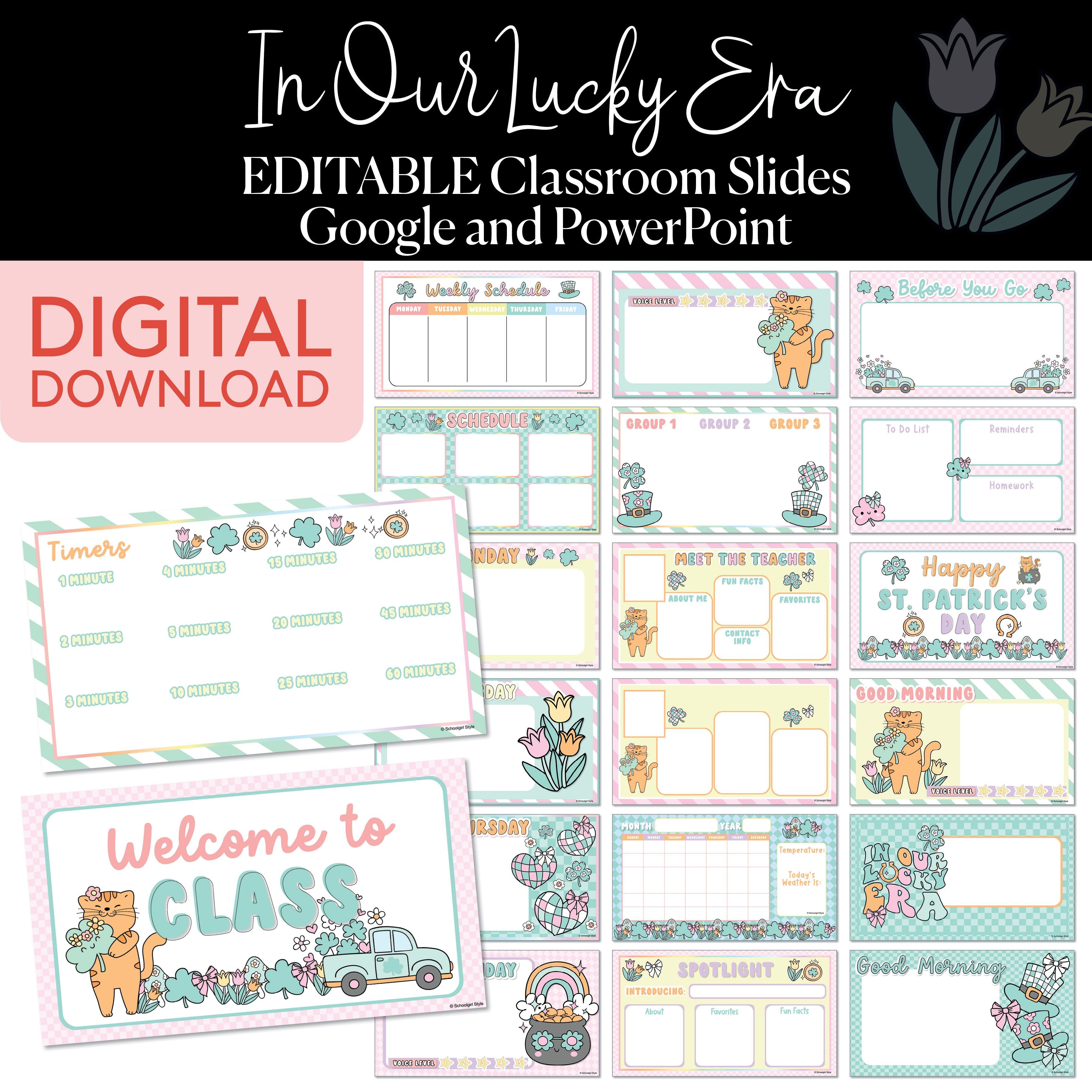 In Our Lucky Era | Editable Classroom Slides Google and Powerpoint ...