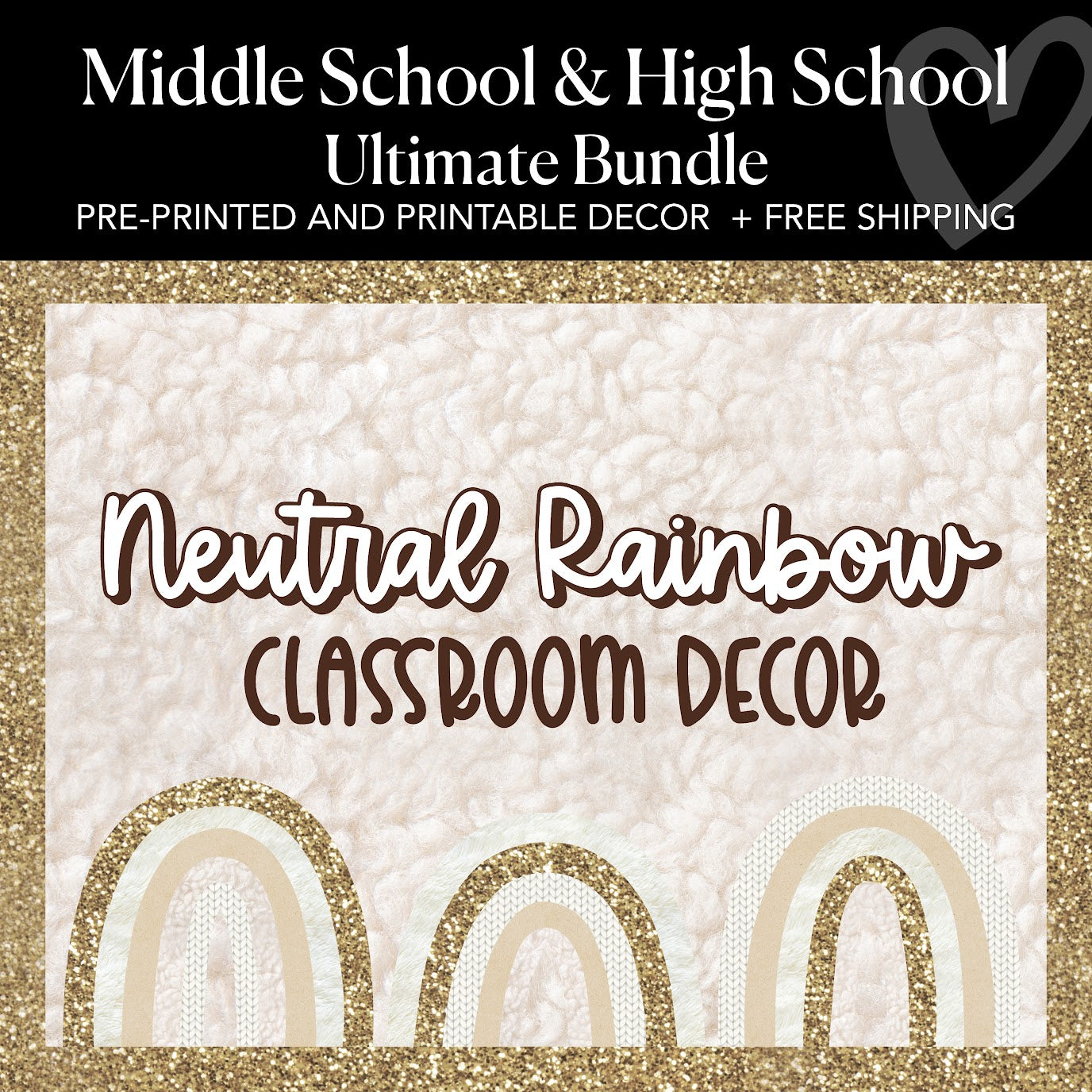 Neutral Rainbow Classroom Decor | Middle School & High School Ultimate ...
