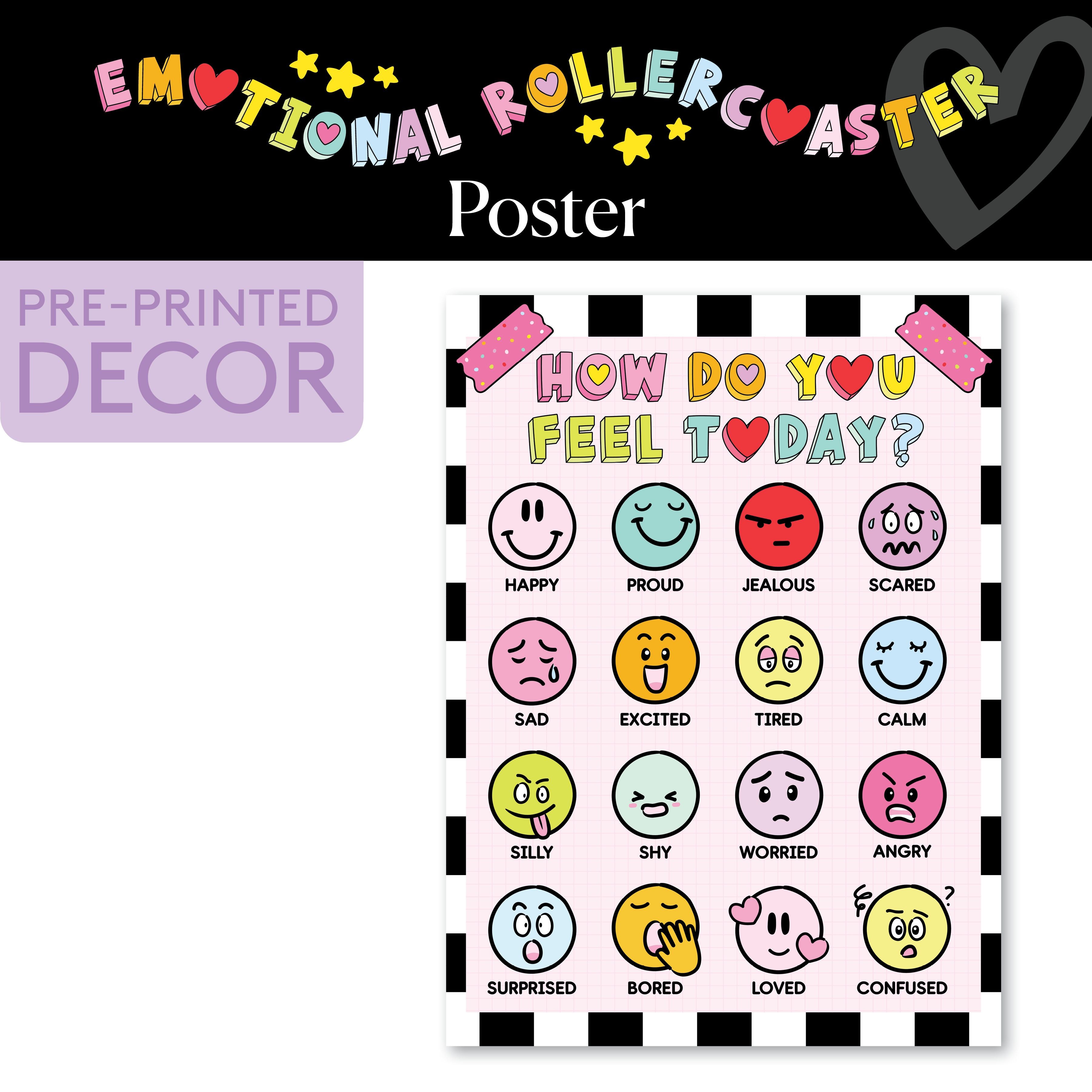 How Do You Feel Today Rainbow Pastel Classroom Poster | Emotional Roll ...