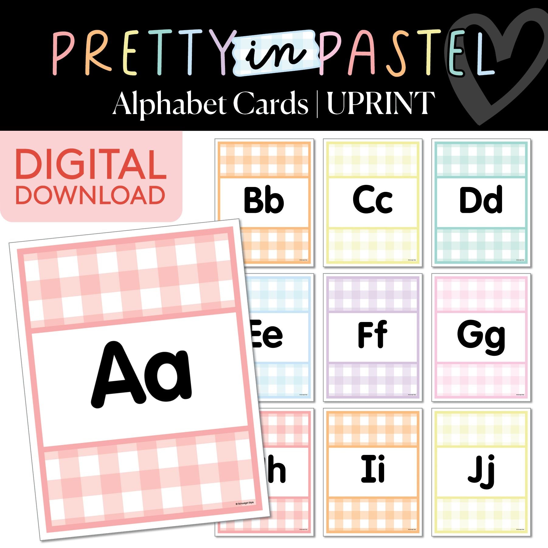 Printable Pastel Manuscript Alphabet Cards | Pretty in Pastel ...
