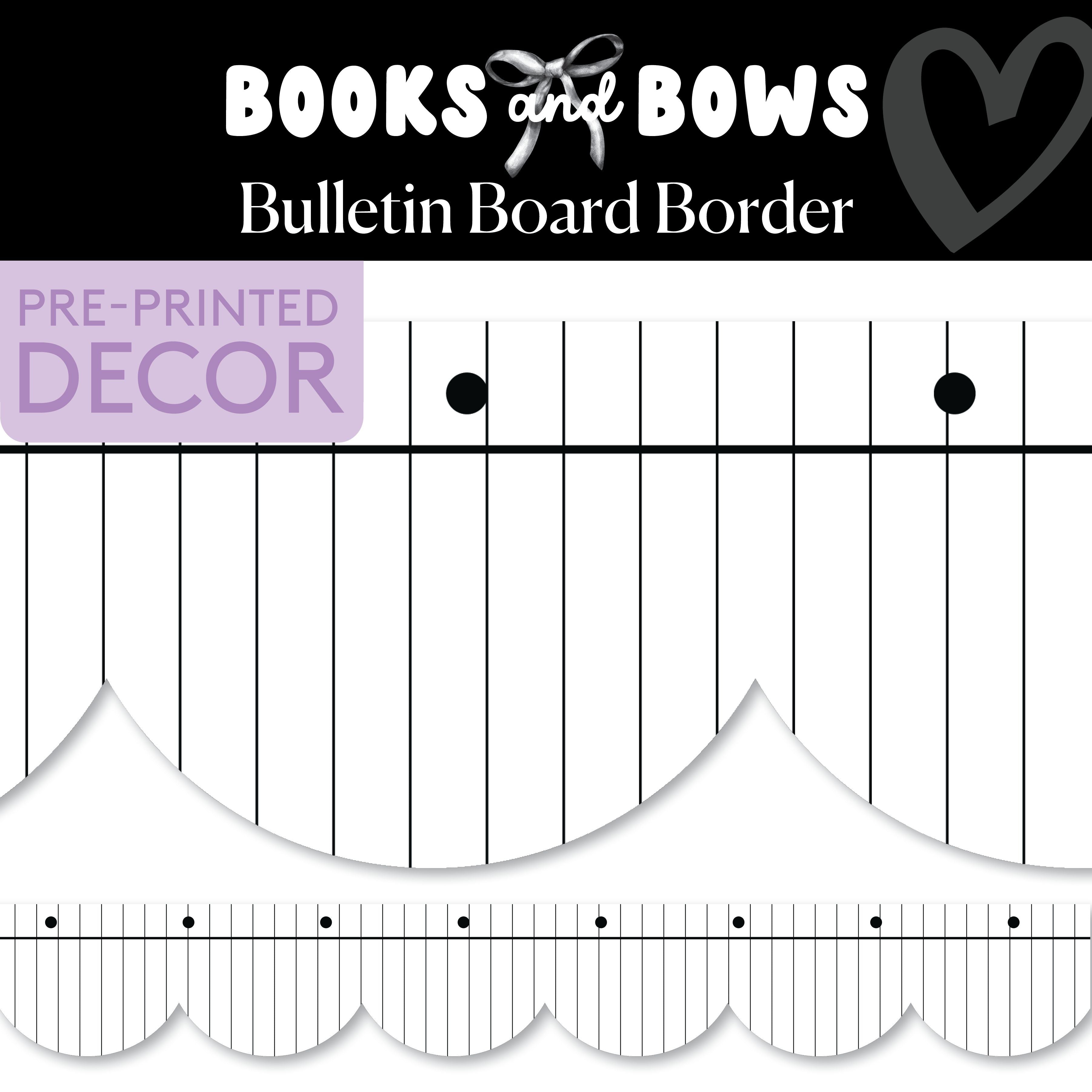 Love Letter Notebook Paper Bulletin Board Border | Books and Bows ...