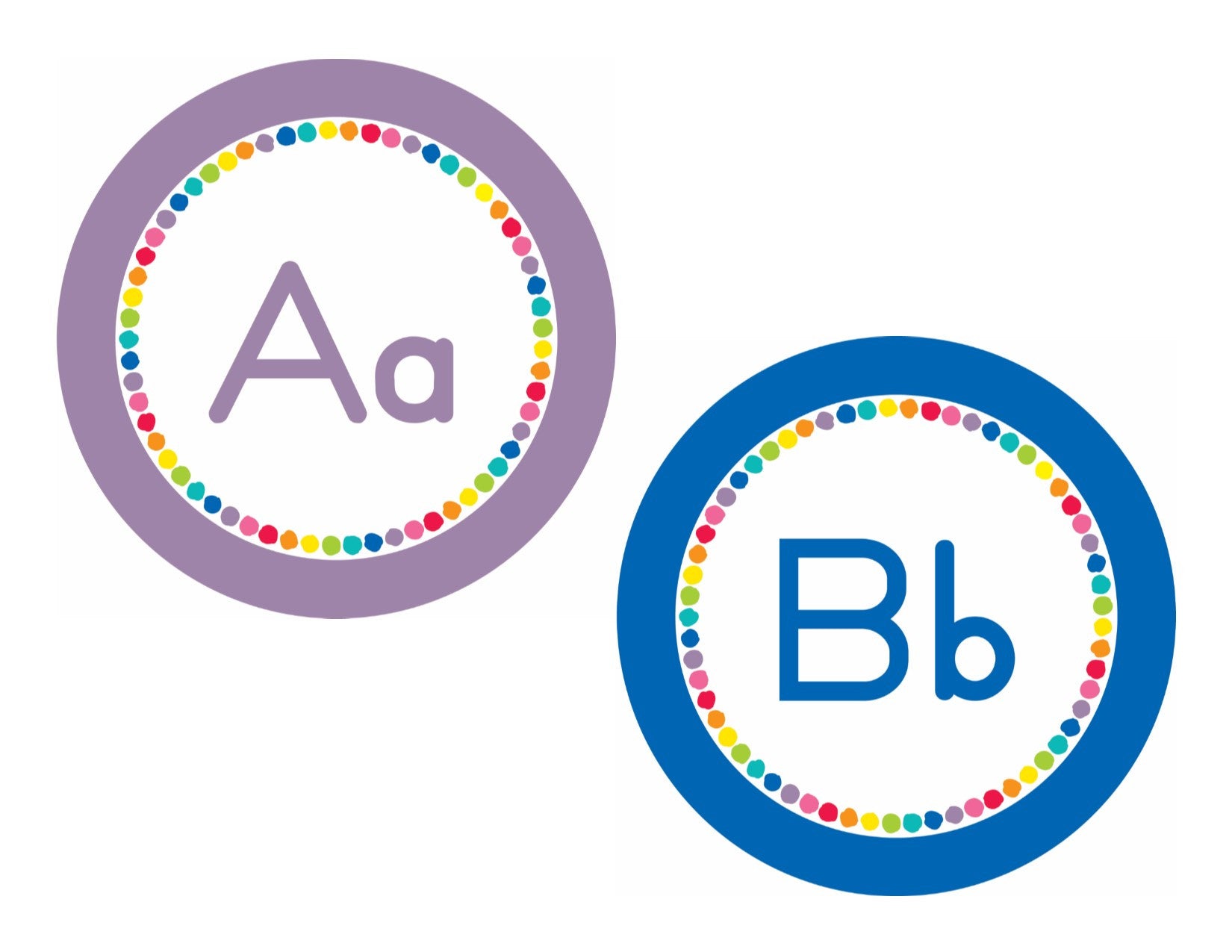 Word Wall Headers | Rainbow Classroom Decor | Schoolgirl Style