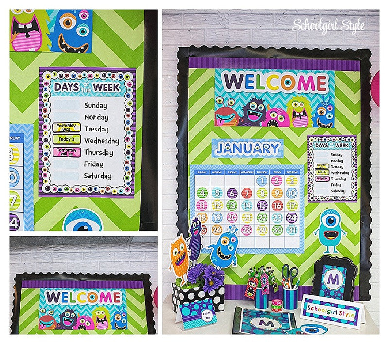 Calendar Set | Monster Mania | Schoolgirl Style