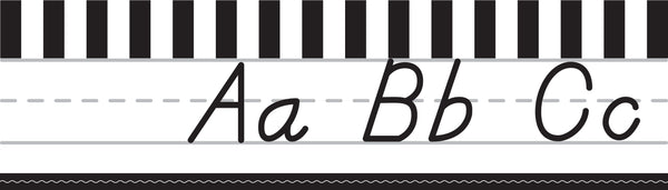 Black and White D'Nealian Alphabet Lines | Just Teach | Schoolgirl Style
