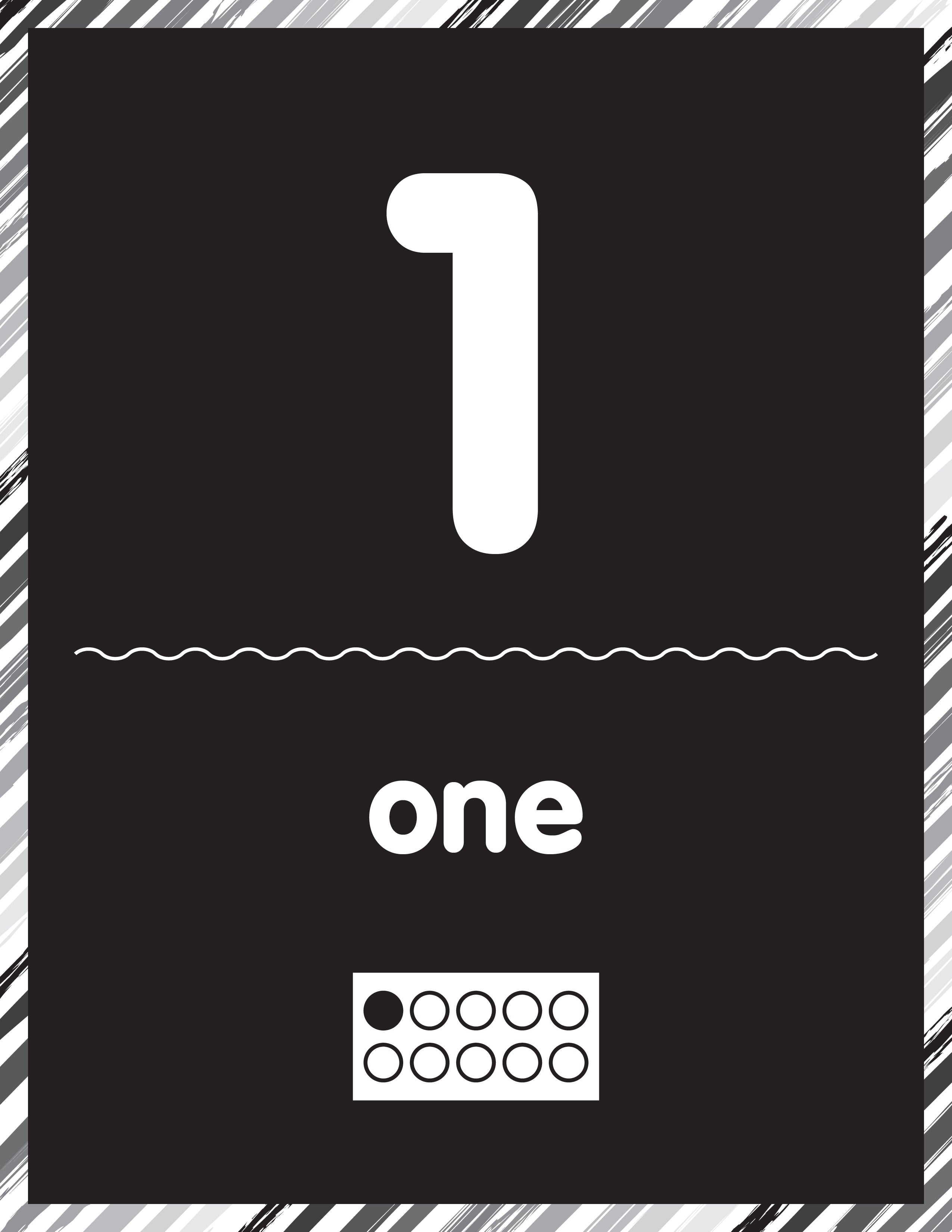 Black and White Number Cards 0-30 | Just Teach | Schoolgirl Style