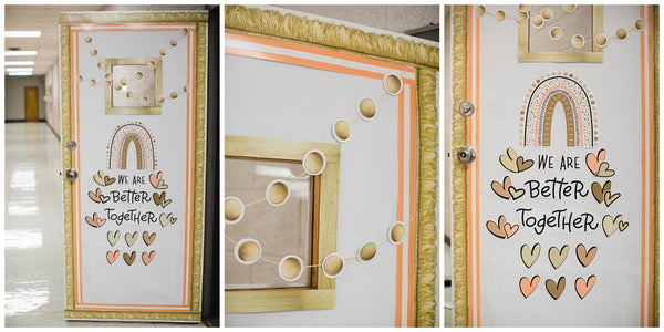 Door Décor Bulletin Board Set|Neutral|Schoolgirl Style