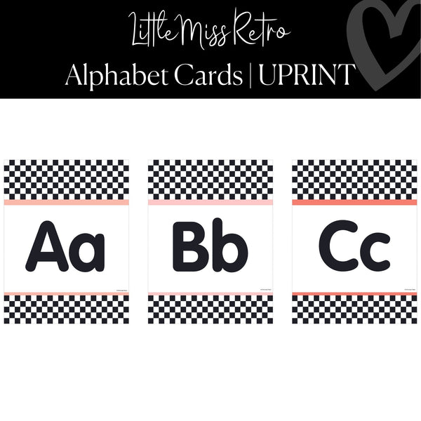 Printable Alphabet Posters | Retro Classroom Decor | Schoolgirl Style