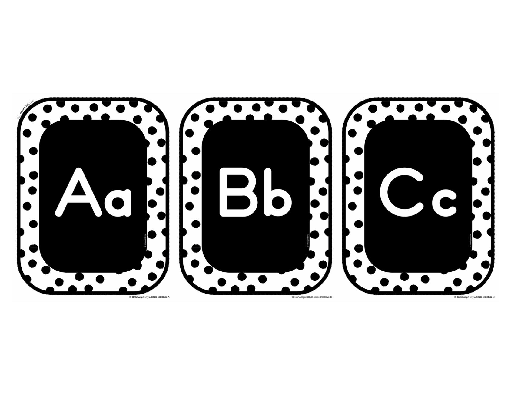 OOPS-A-DAISY Manuscript Alphabet Cards|Schoolgirl Style