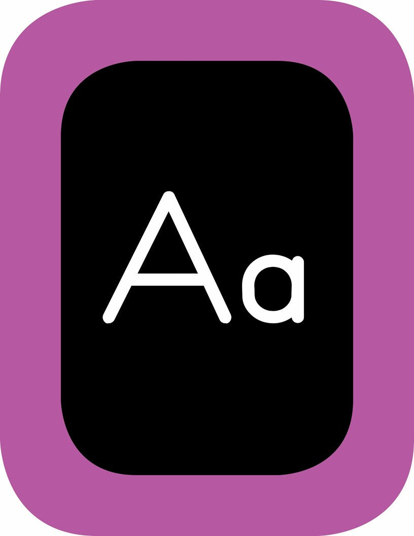 Manuscript Alphabet Cards | Neon Pop | Schoolgirl Style