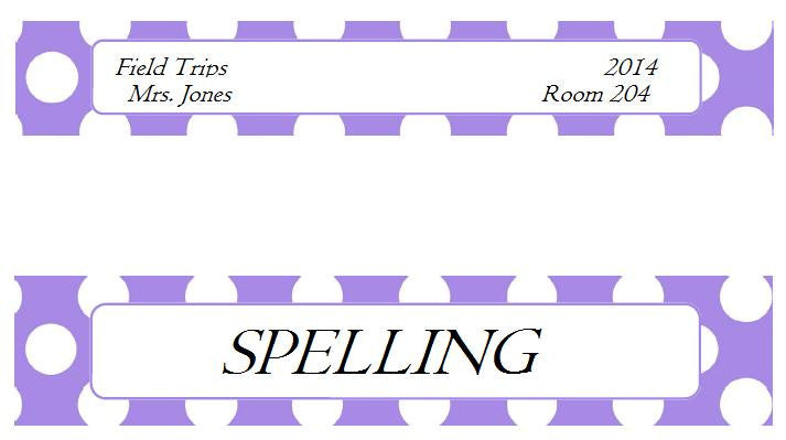 Binder Spines | Black and White Classroom Decor | Schoolgirl Style
