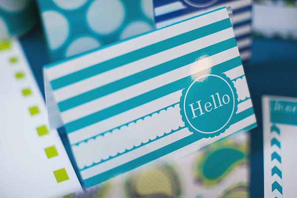 Stationary Set | Paisley, Turquoise, Blue & Green | Schoolgirl Style