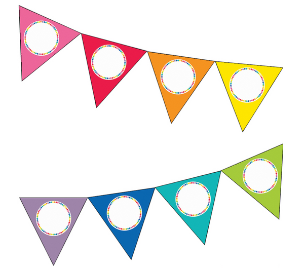 Rainbow EDITABLE Pennants | Rainbow Classroom Decor | Schoolgirl Style