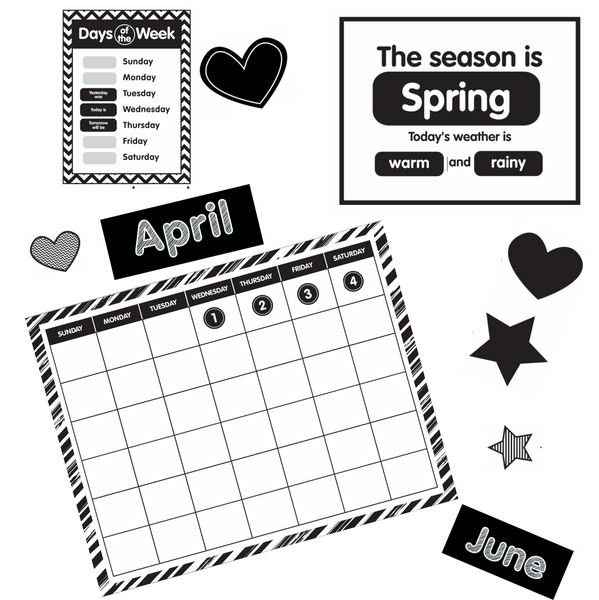 Calendar | Just Teach Black and White | Schoolgirl Style