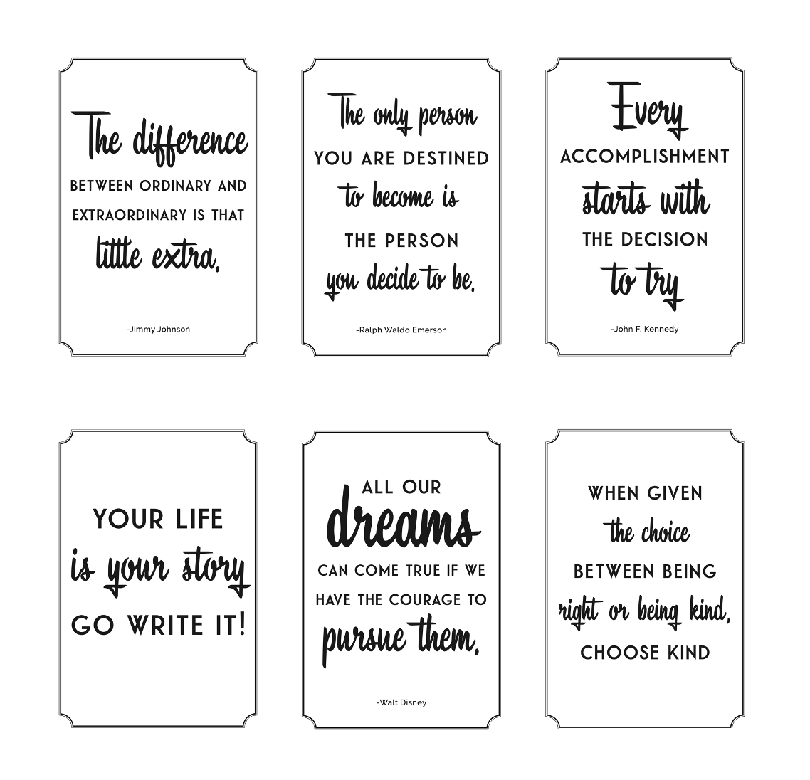 Motivational Posters | Black, White and Stylish Brights | Schoolgirl Style