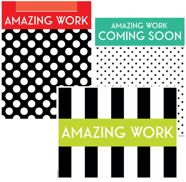 Amazing Work Display | Black, White and Stylish Brights | Schoolgirl Style