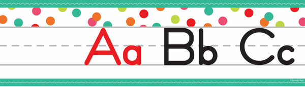 Confetti Manuscript Alphabet Line | Black, White and Stylish Brights ...