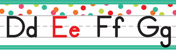 Confetti Manuscript Alphabet Line | Black, White and Stylish Brights ...