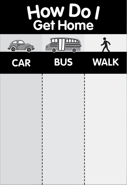 How Do I Get Home? Chart | Just Teach Black and White | Schoolgirl Style
