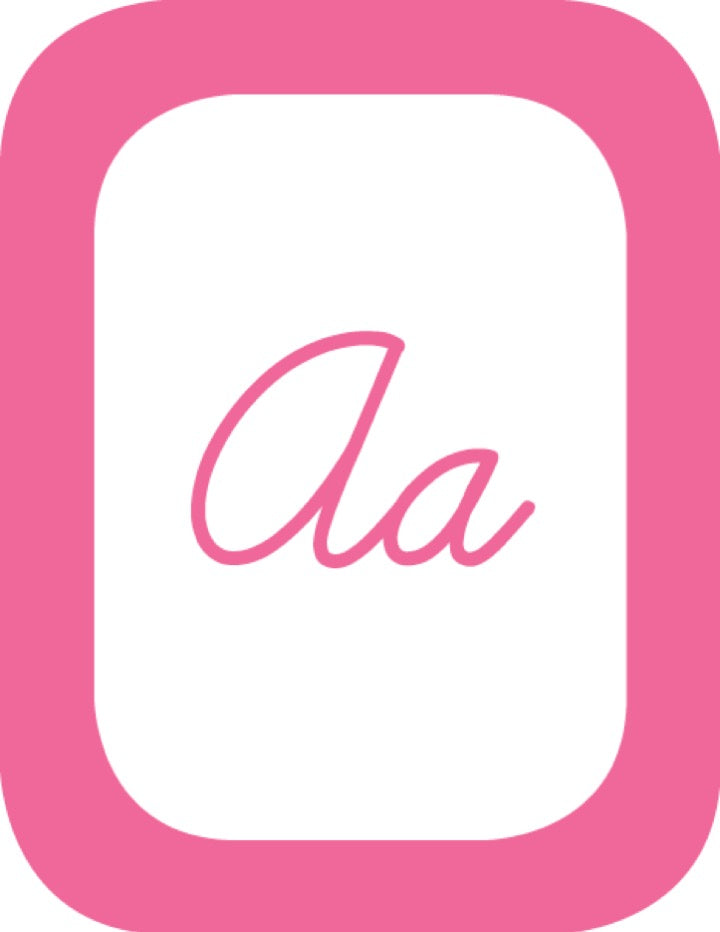 Cursive Alphabet Cards | Hello Sunshine Rainbow | Schoolgirl Style