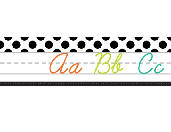 Alphabet Line Cursive (White) | Black, White and Stylish Brights ...