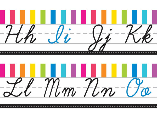 NEON Alphabet Line Cursive | Just Teach | Schoolgirl Style