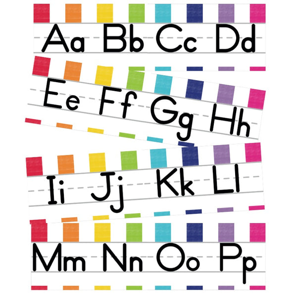 Alphabet Lines | Rainbow Classroom Decor | Schoolgirl Style