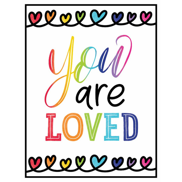 "You Are Loved" Poster | Rainbow Classroom Decor | Schoolgirl Style