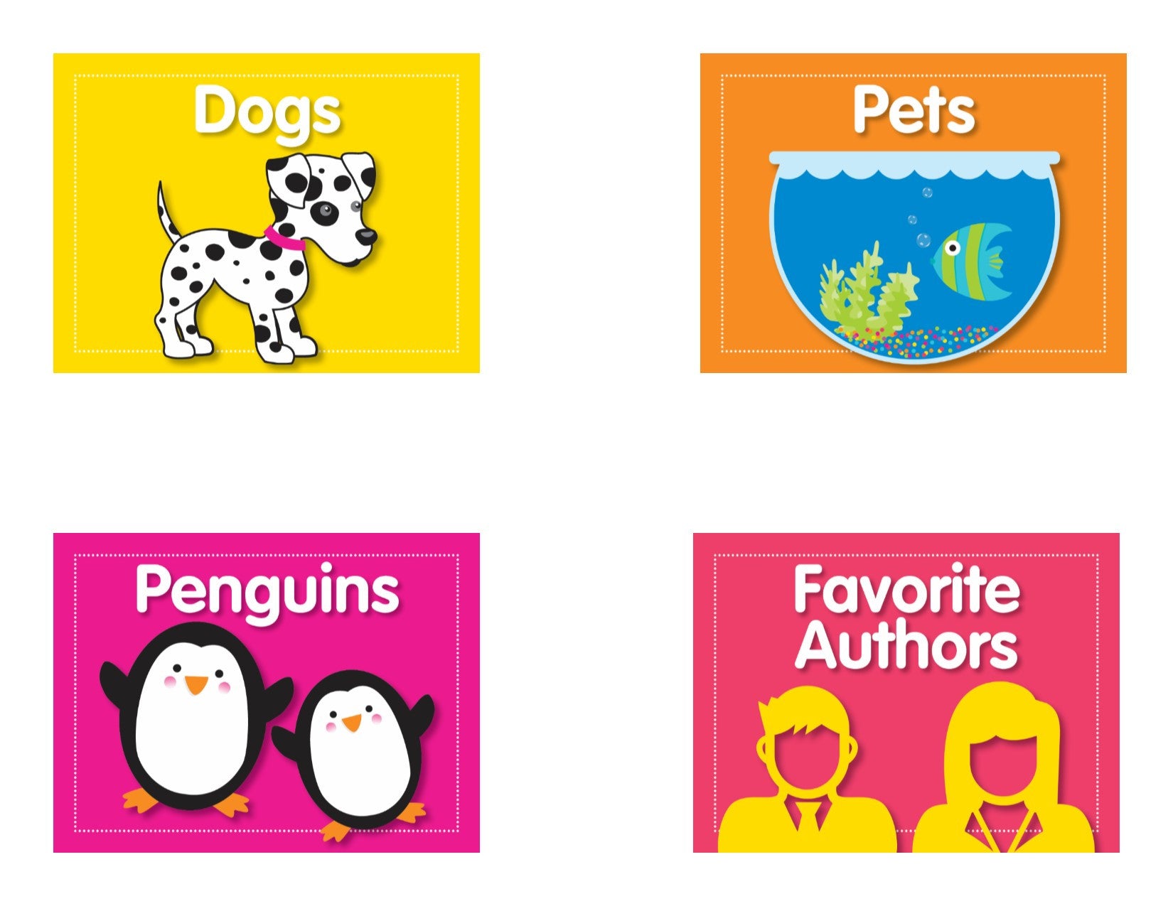 NEON Classroom Library Labels | Just Teach | Schoolgirl Style