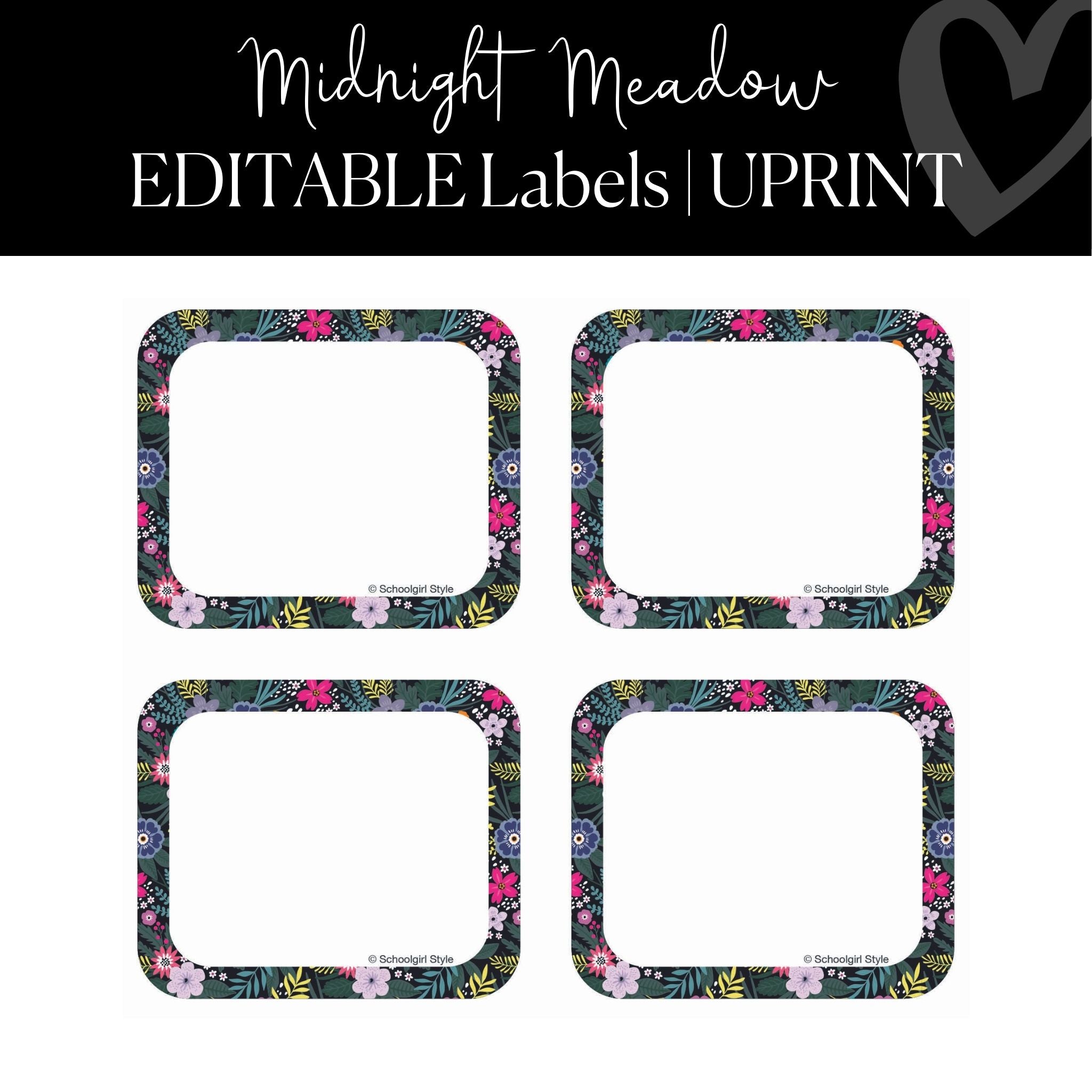 Editable and Printable Classroom Labels | Floral Classroom Decor and O ...
