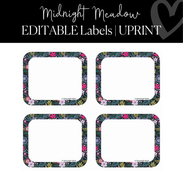 Editable and Printable Classroom Labels | Floral Classroom Decor and O ...