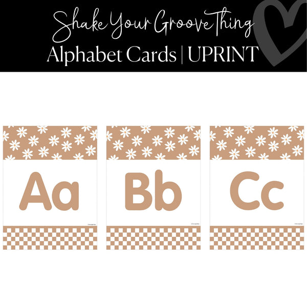 Printable Alphabet Posters | Groovy Classroom Decor |Schoolgirl Style