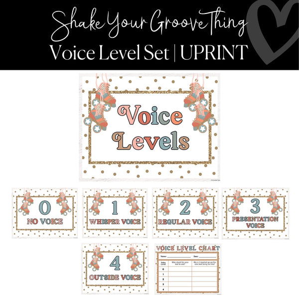 Groovy Voice Level Poster Set | Classroom Management | Schoolgirl Style