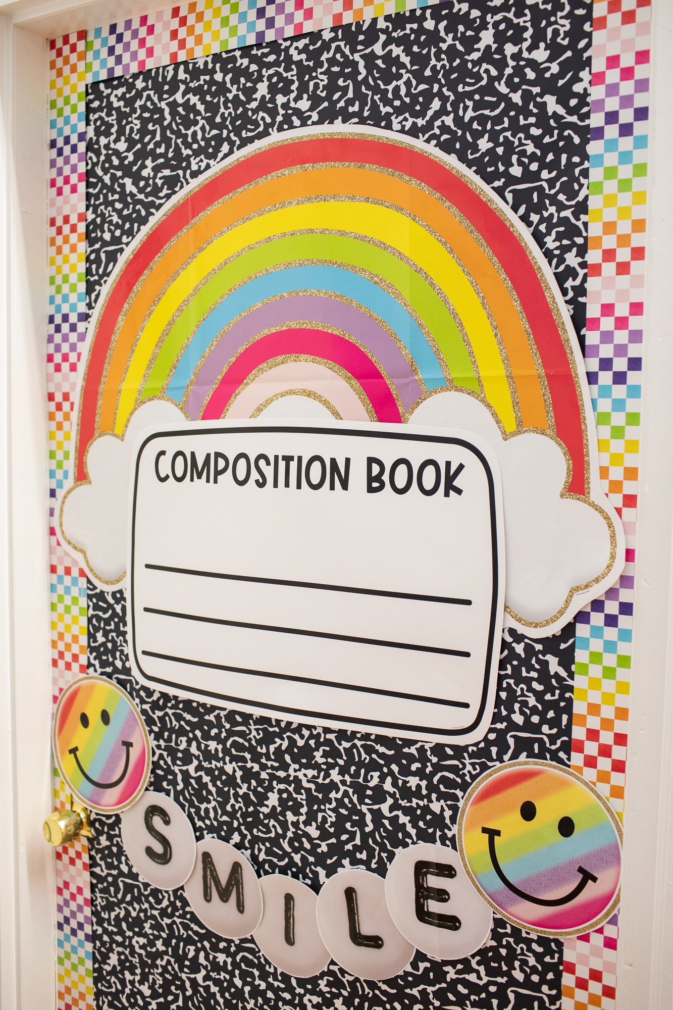 Rainbow Composition Notebook Decor – Schoolgirl Style