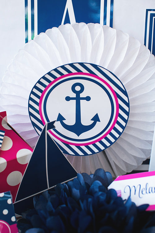 Preppy Nautical Hot Pink and Navy Blue – Schoolgirl Style