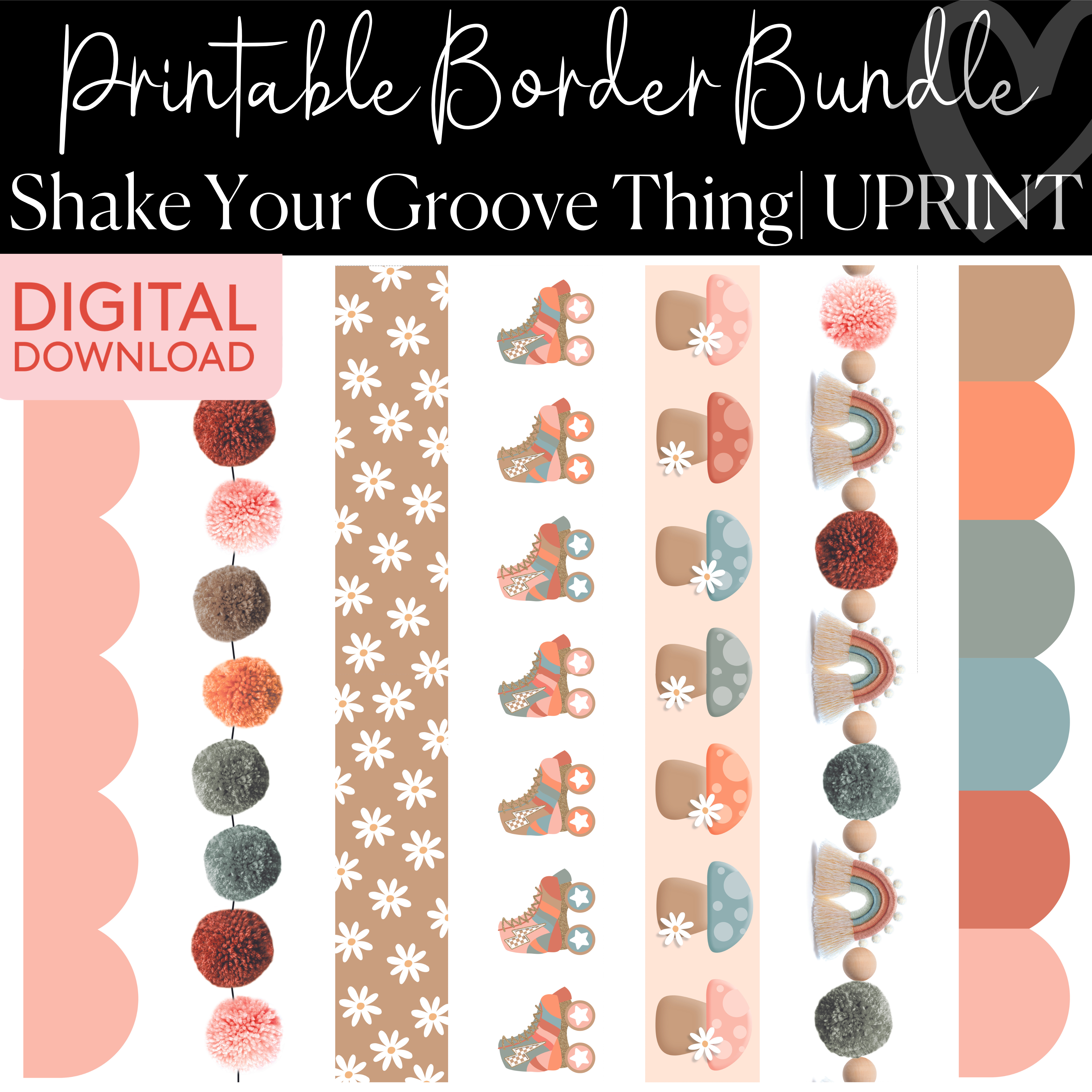 Printable Border Bundle | Shake Your Groove Thing – Schoolgirl Style