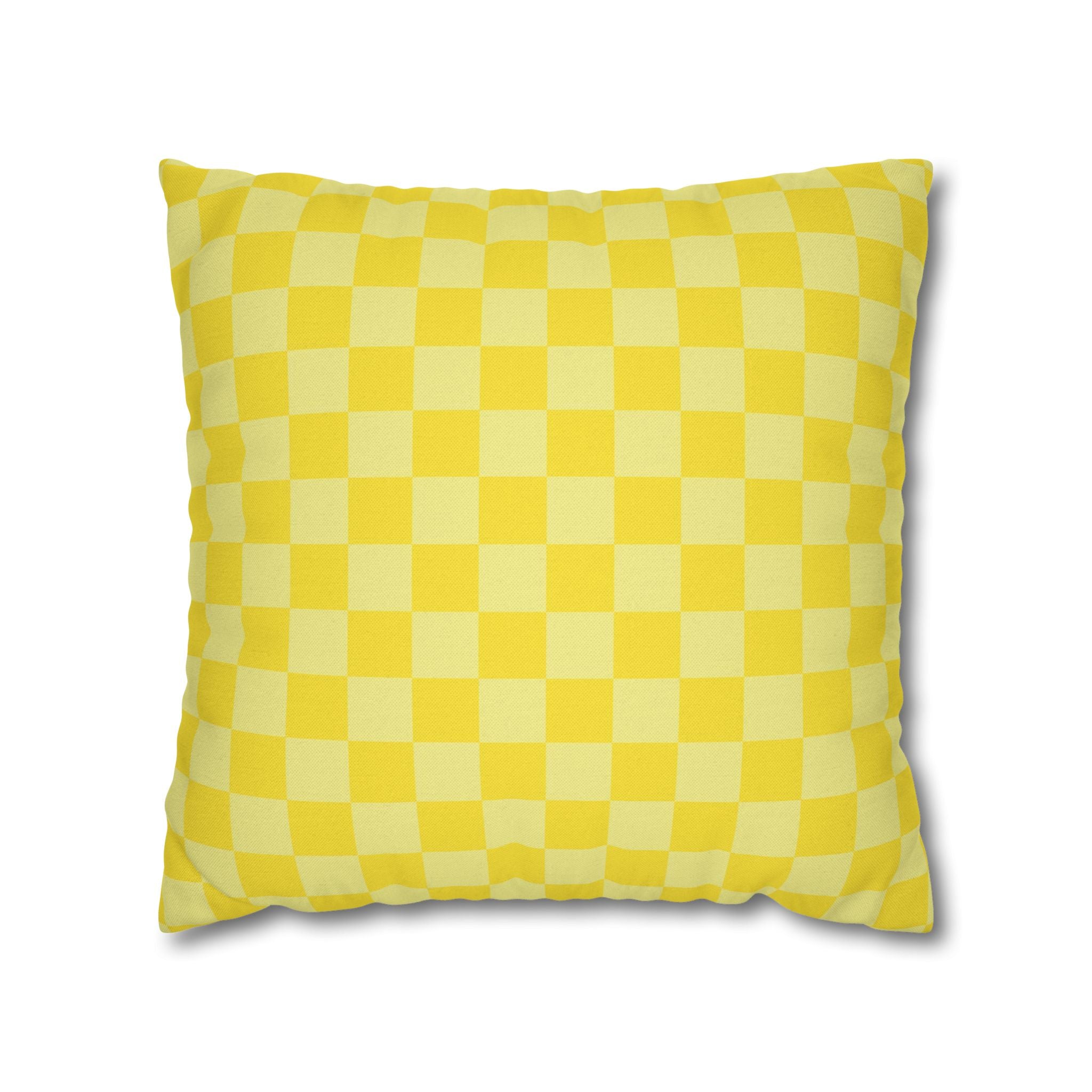 Lemon Drop Yellow Checkerboard Classroom Pillow Cover | Emotional Roll ...
