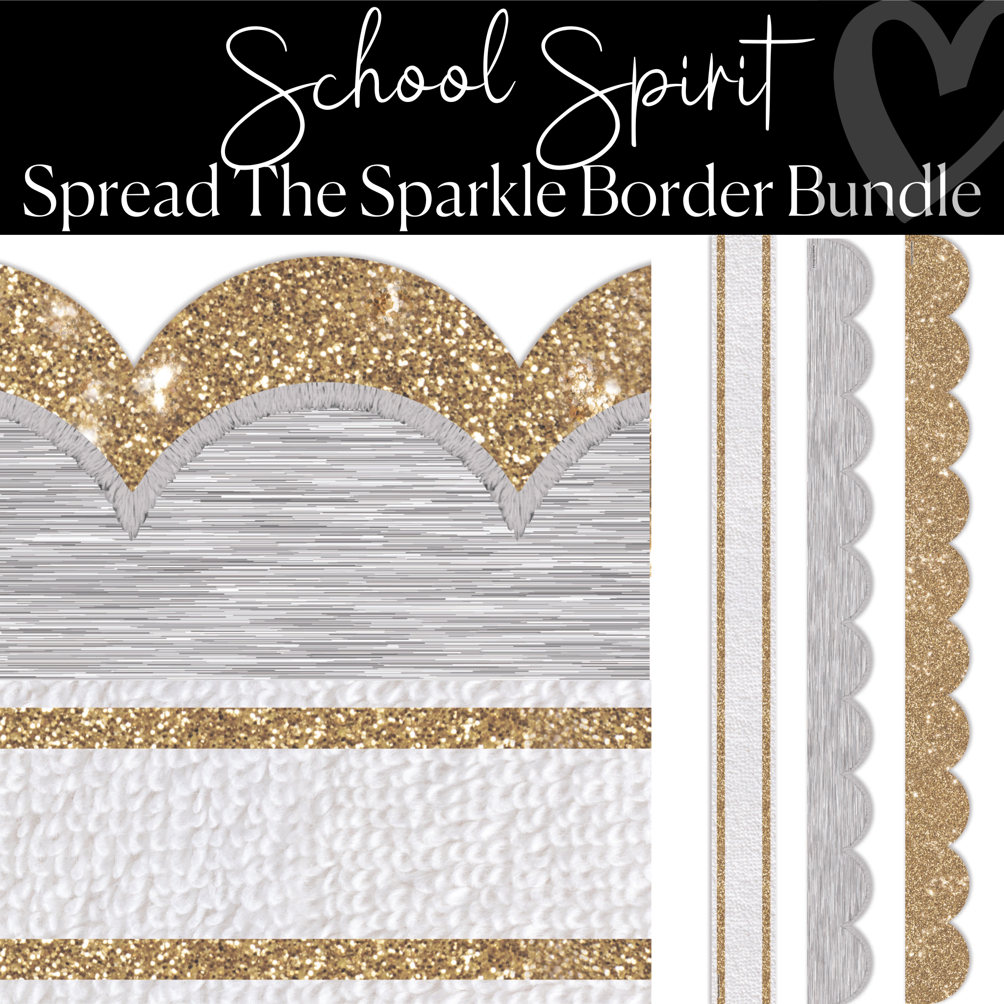 Spread The Sparkle Bulletin Border Bundle | School Spirit – Schoolgirl ...