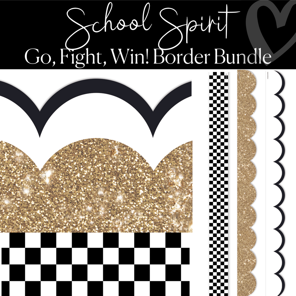 Go, Fight, Win! Border Bundle | Bulletin Board Borders | Schoolgirl St ...