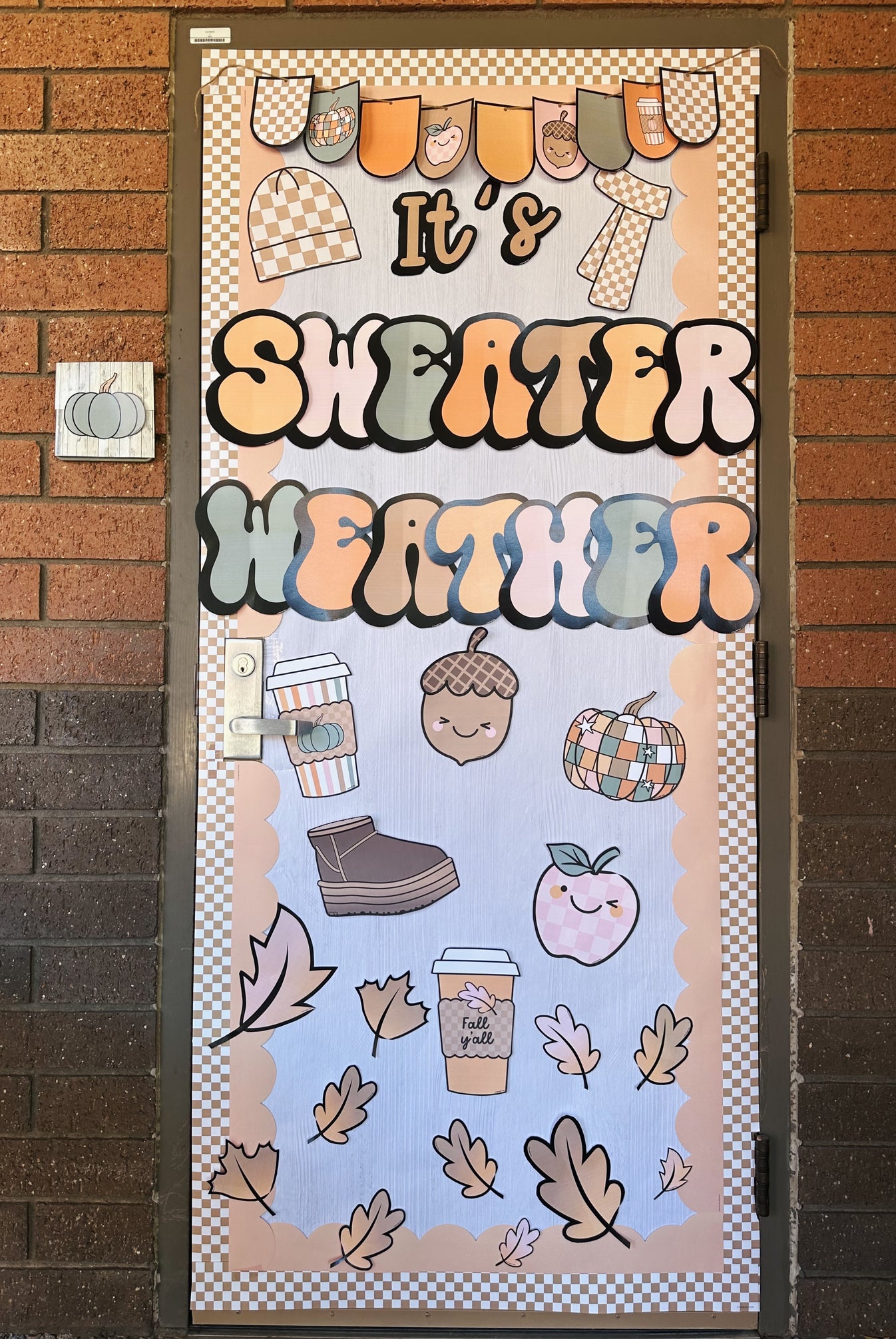 Fall Door Decor | Fall Bulletin Board Set | Sweater Weather | UPRINT ...
