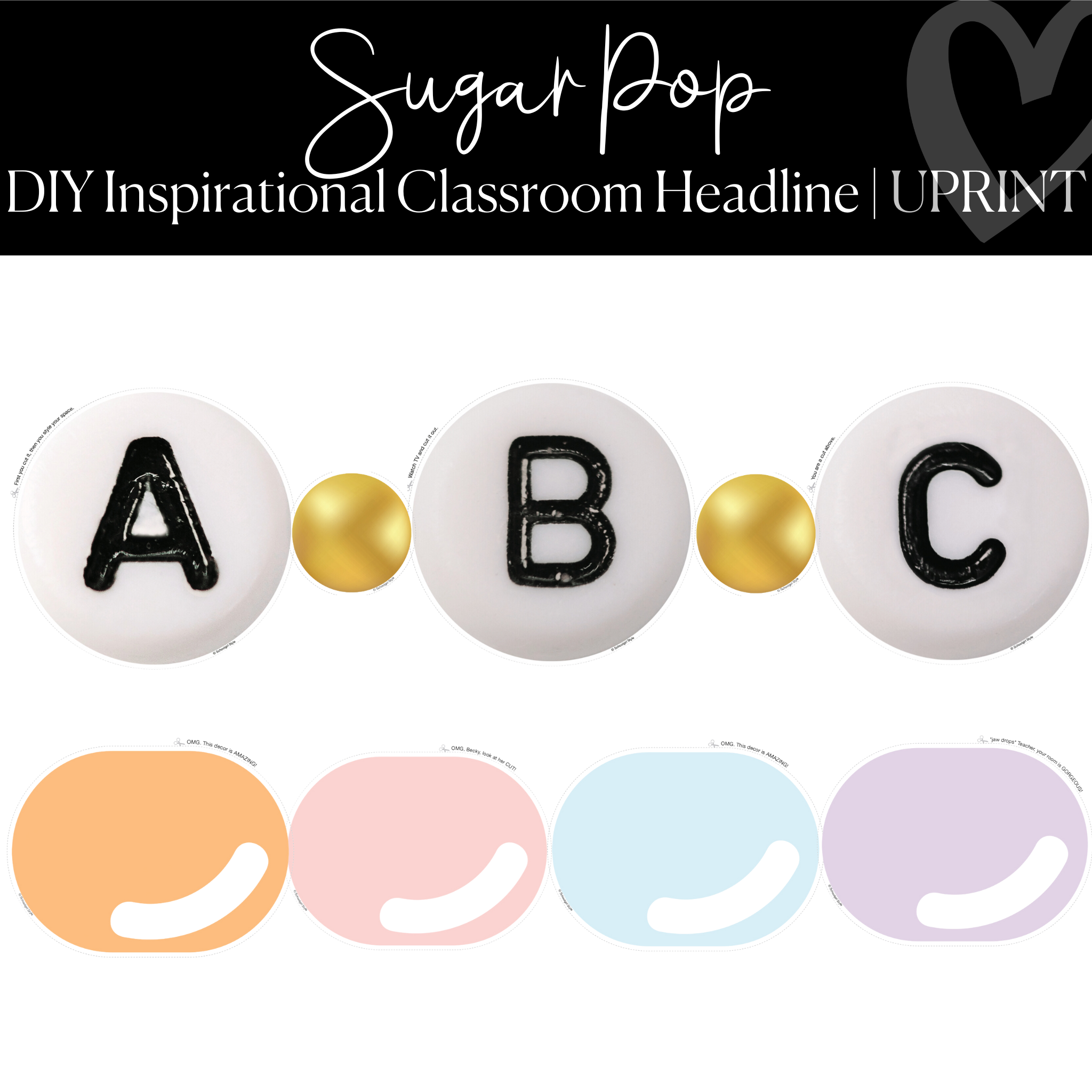 Friendship Bead Bulletin Board Letters | DIY Inspirational Classroom H ...
