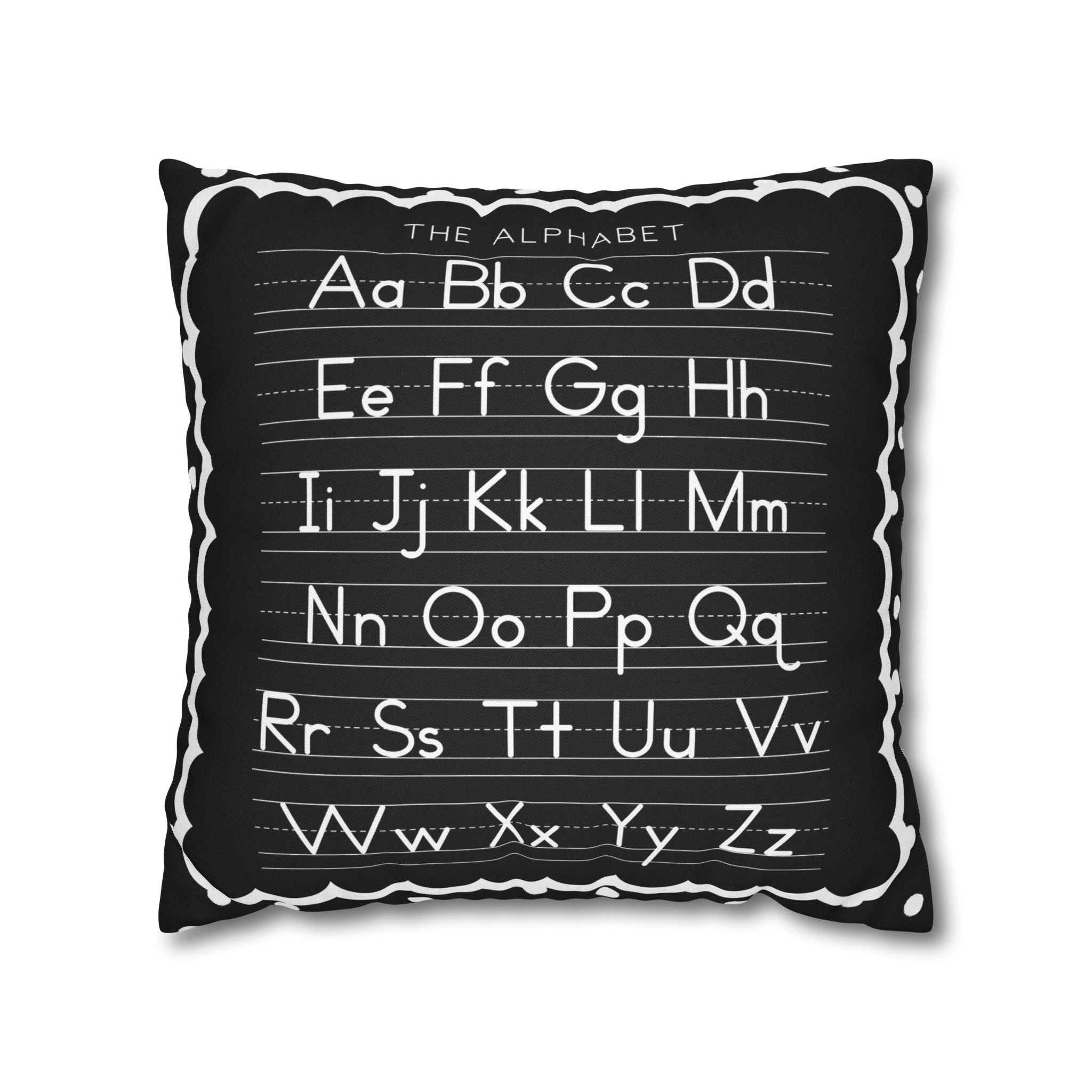 I Know My ABCs Checkerboard Pillow Cover – Schoolgirl Style