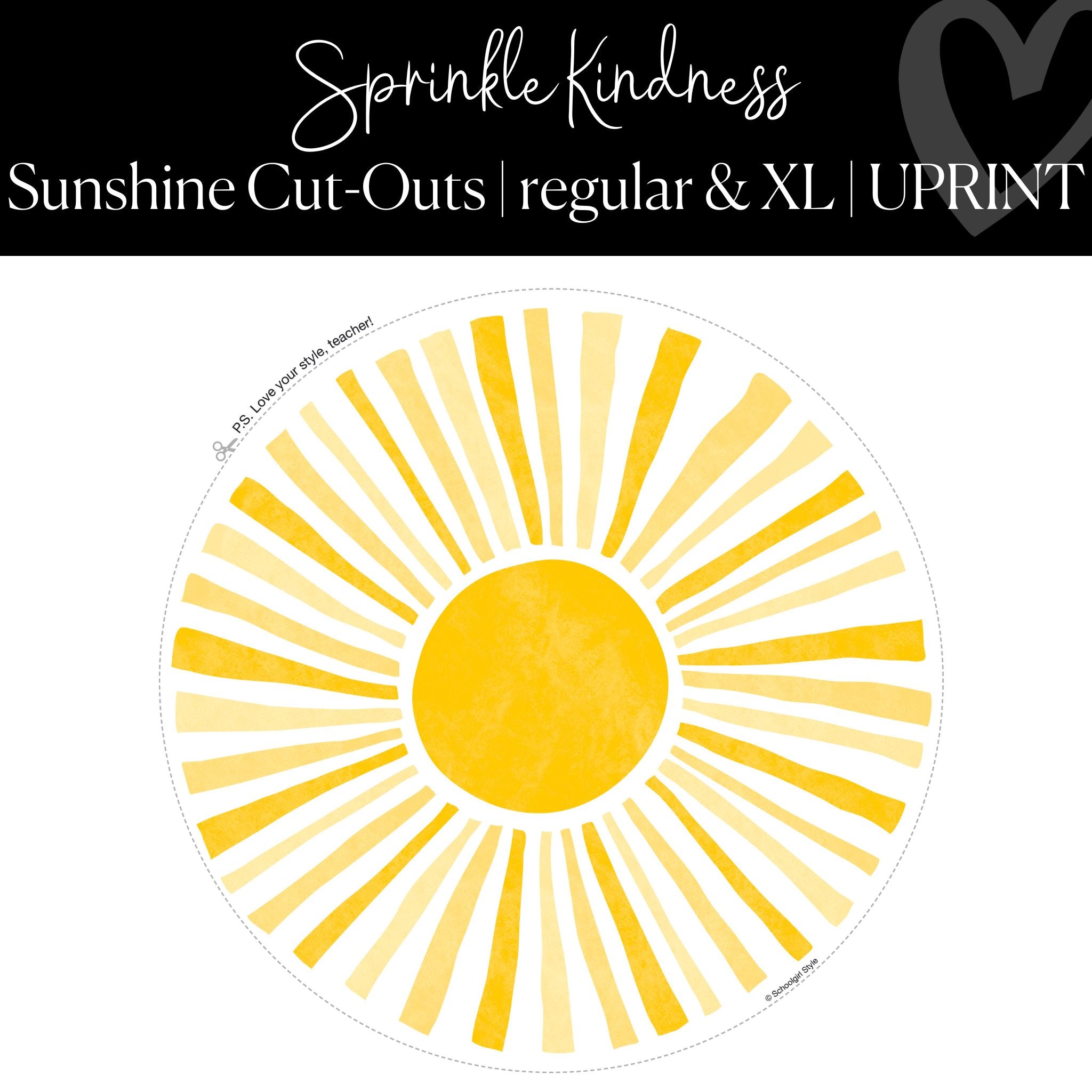 Printable Sunshine Cut-Outs | Schoolgirl Style
