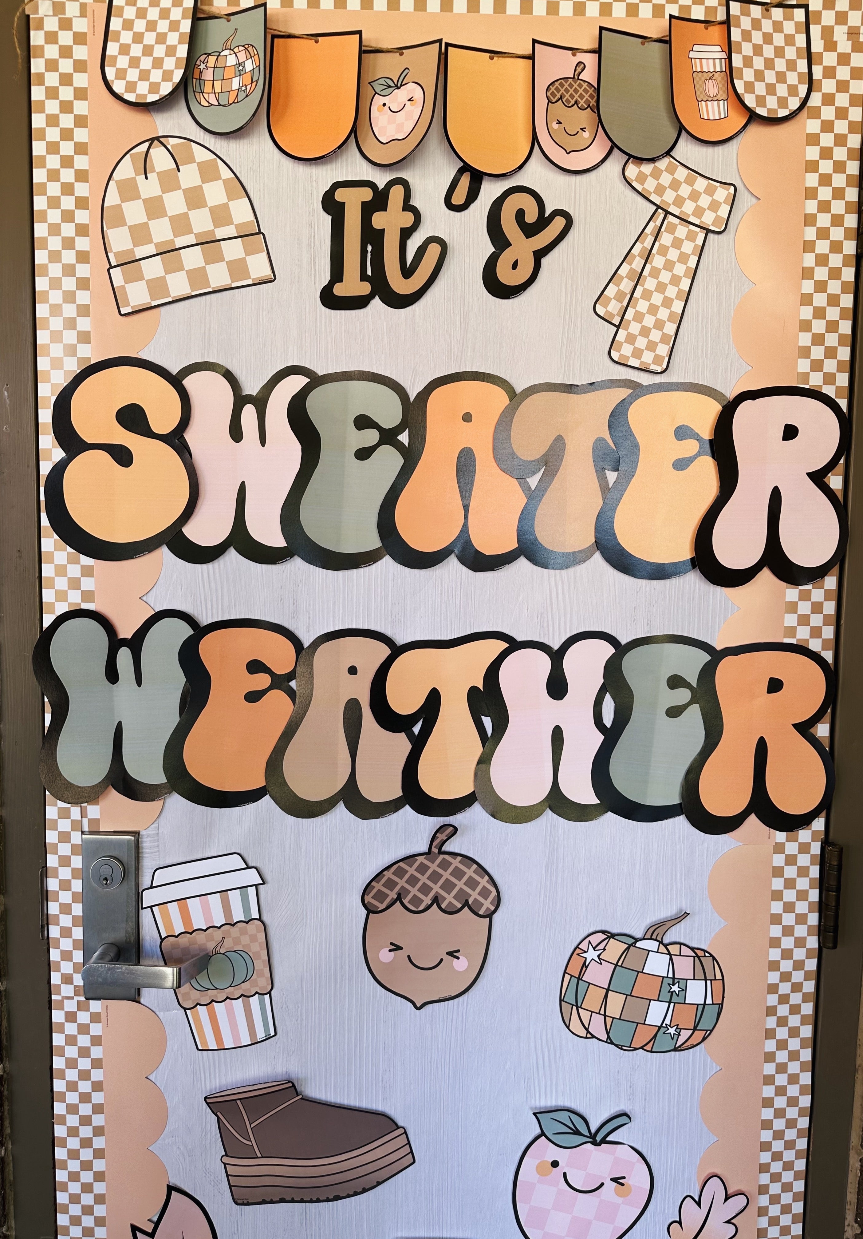 Fall Door Decor | Fall Bulletin Board Set | Sweater Weather | UPRINT ...