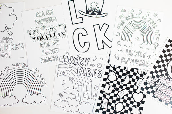 Lucky Charms Coloring Pages FREEBIE | St. Patricks Day Classroom Decor ...