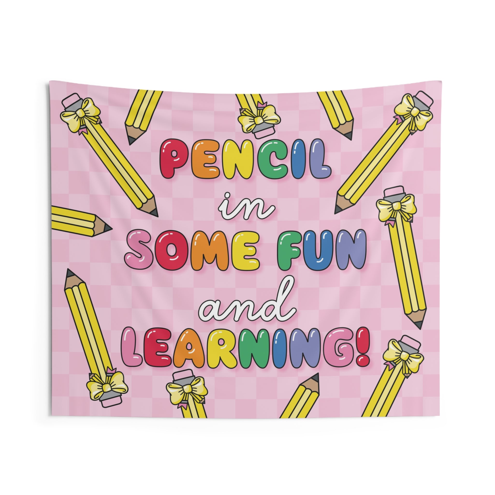 Bow Pencil Classroom Wall Tapestry | School Days – Schoolgirl Style