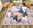 Pink Disco Ball Sit Spots Classroom Rug by Schoolgirl Style