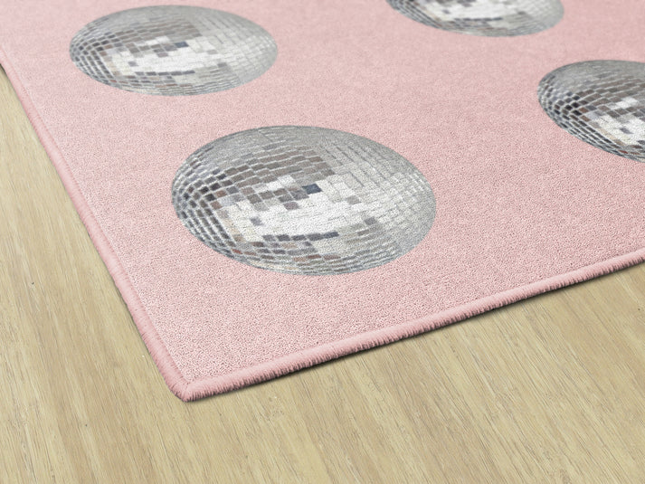 Pink Disco Ball Sit Spots Classroom Rug by Schoolgirl Style